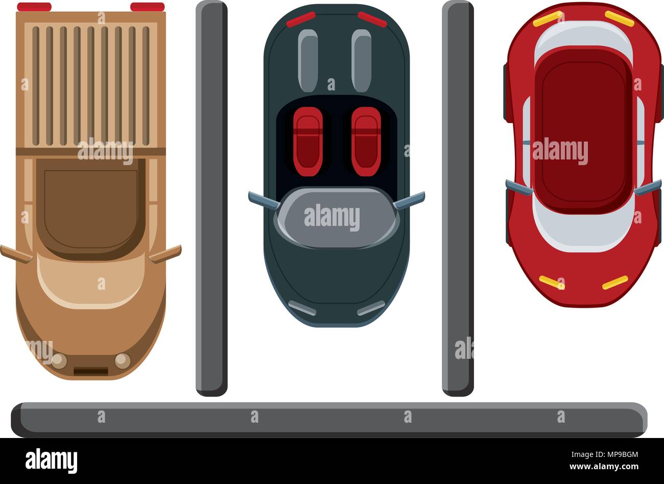 parking lot icon over white background, top view design, vector ...