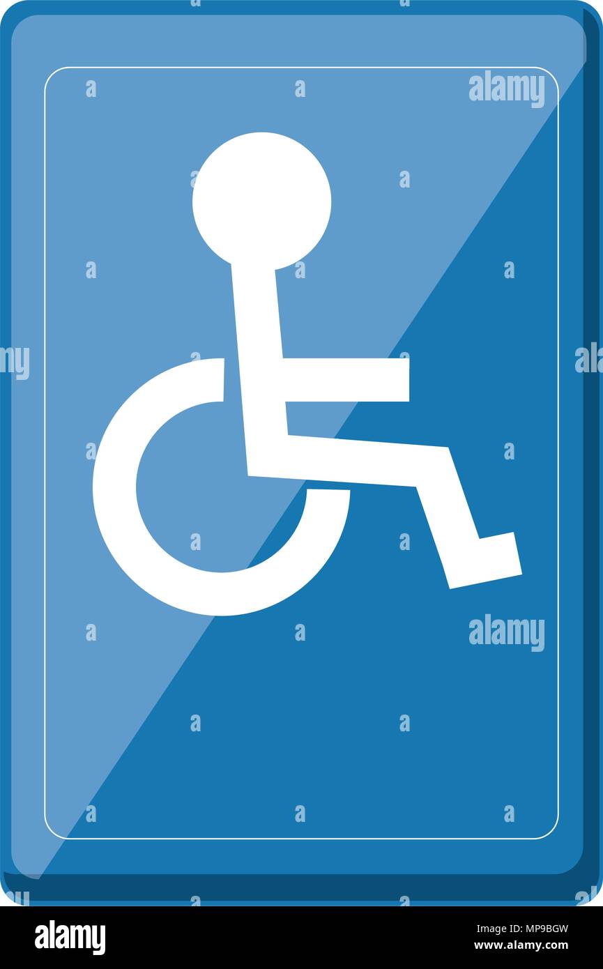 Disable Parking Zone Sign over white background, colorful design ...