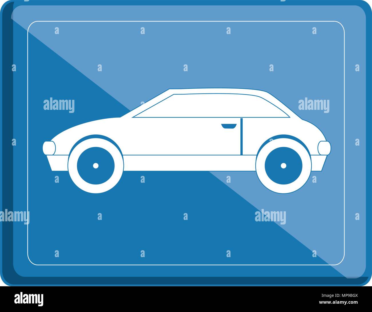 car allowed sign icon over white background, vector illustration Stock ...
