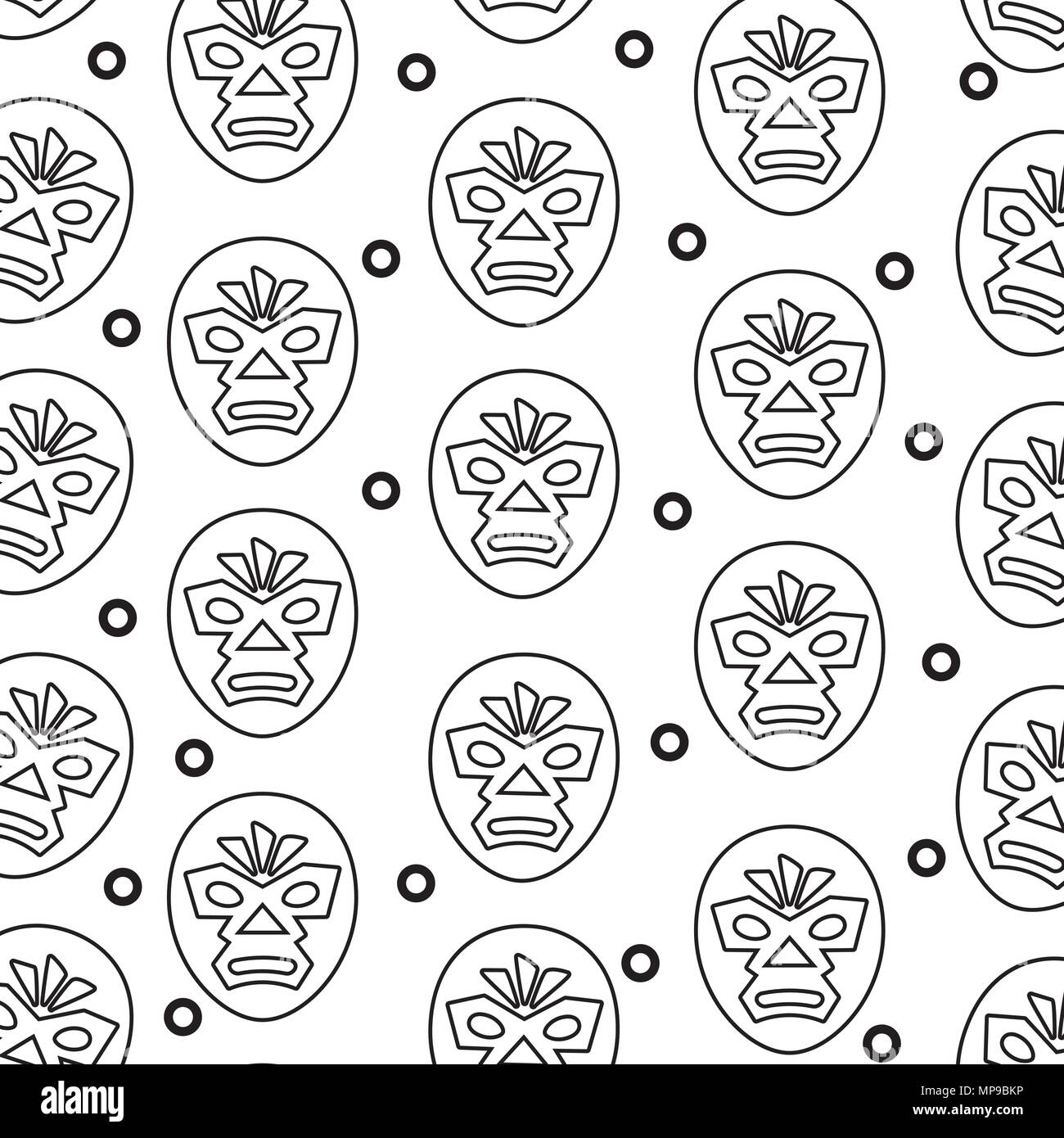 background of wrestler mask pattern, vector illustration Stock Vector ...