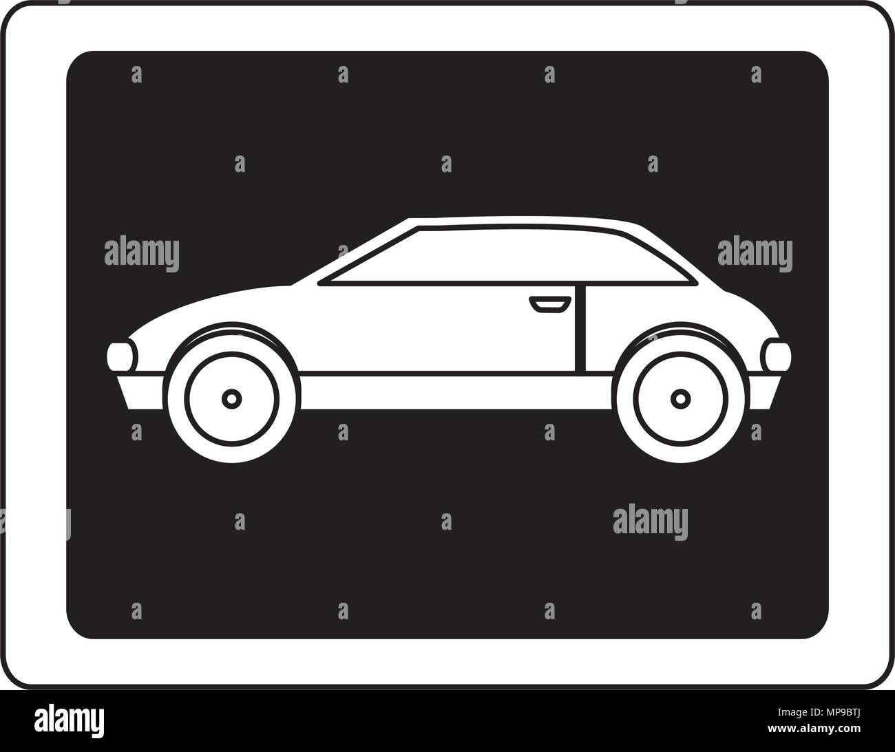 car allowed sign icon over white background, vector illustration Stock ...