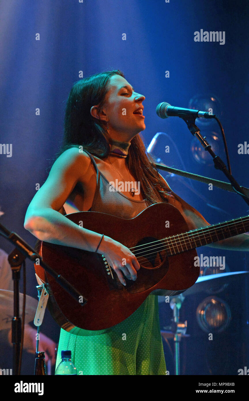 Lindsay Lou folk singer songwriter musician on stage with the ...