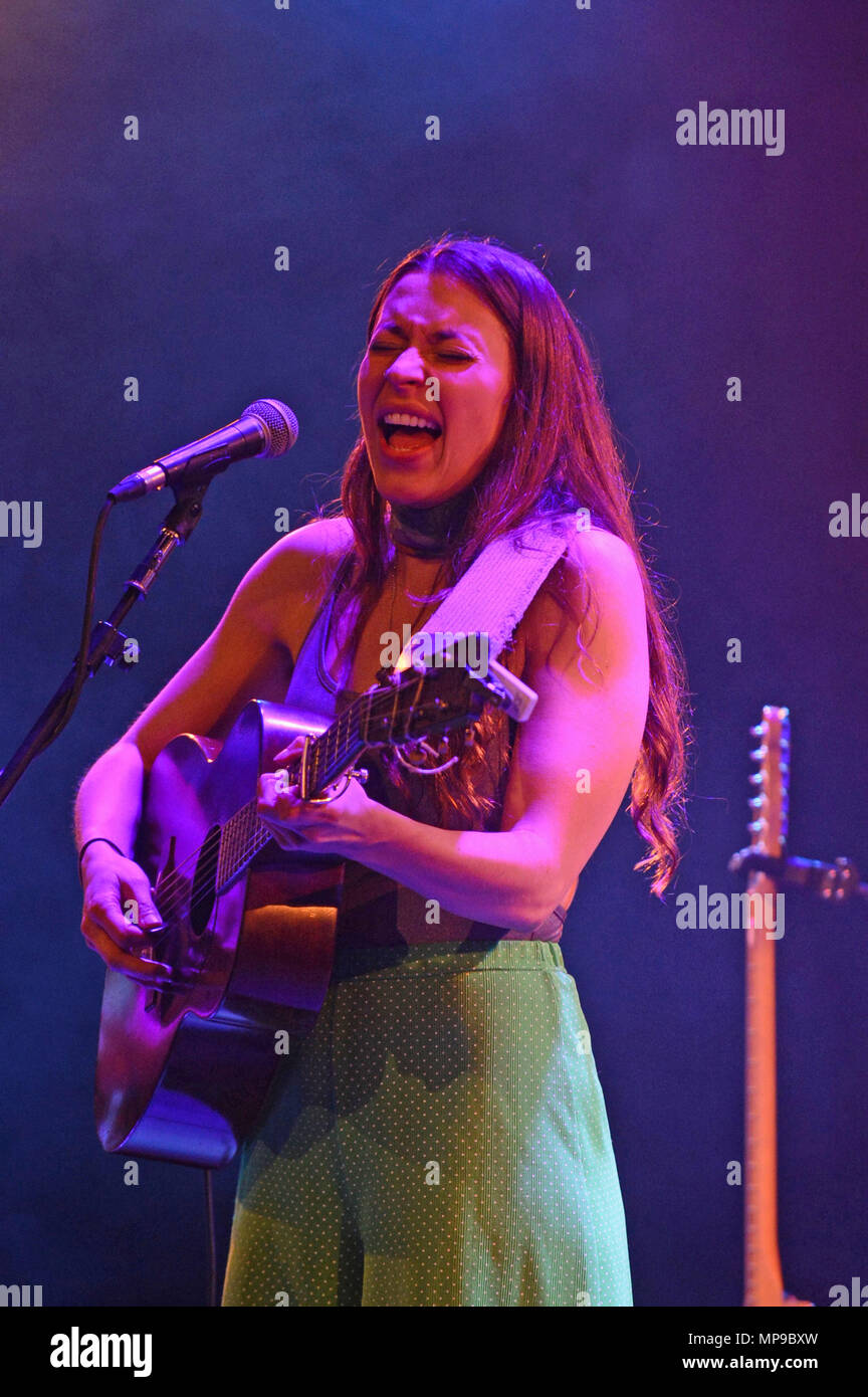 Lindsay Lou folk singer songwriter musician on stage with the ...