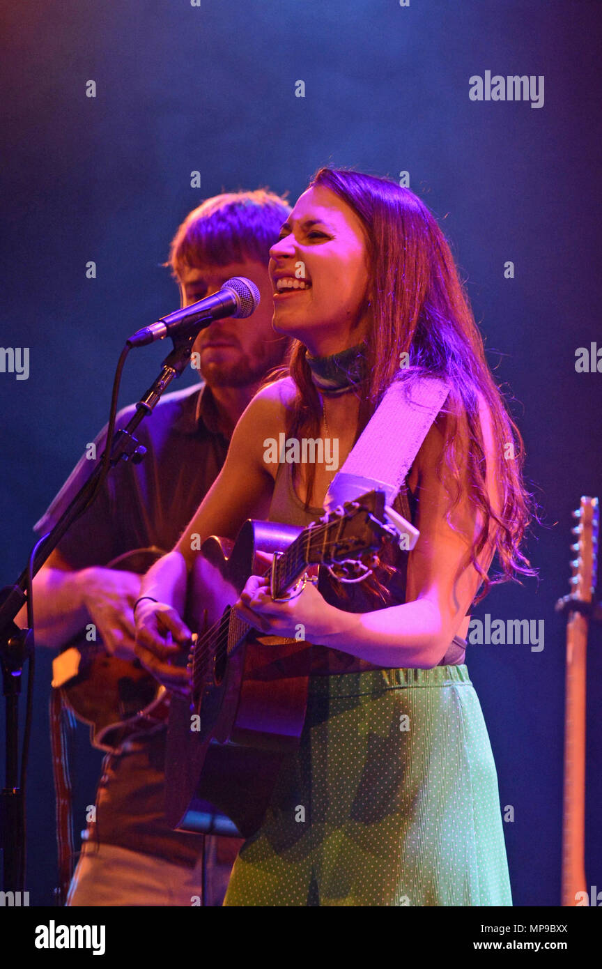 Lindsay Lou folk singer songwriter musician on stage with the ...