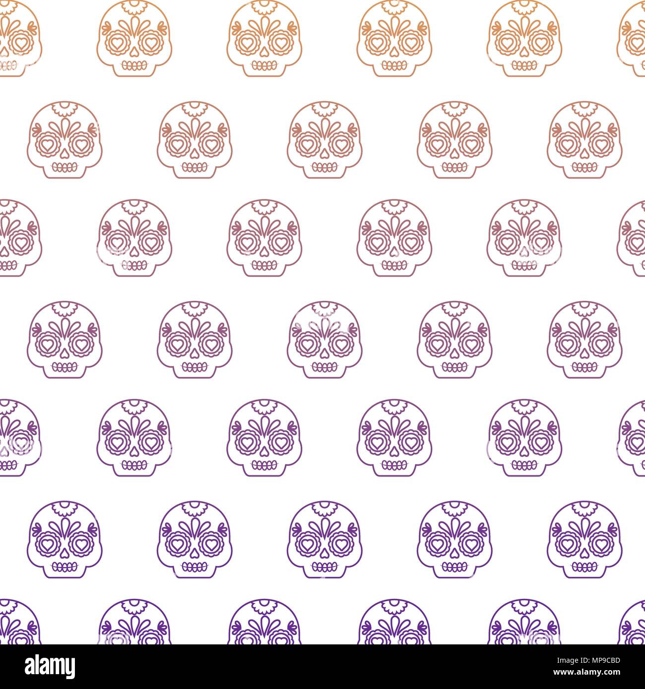 background of Sugar skulls pattern, vector illustration design Stock ...