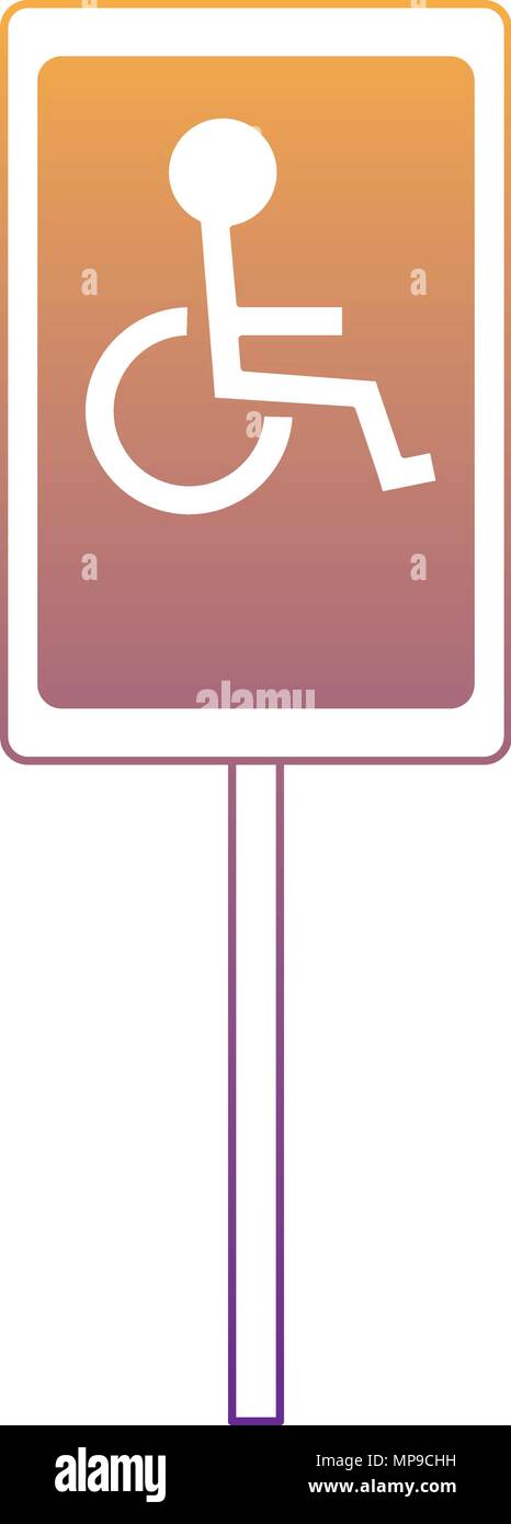 Disable Parking Zone Sign over white background, colorful design ...