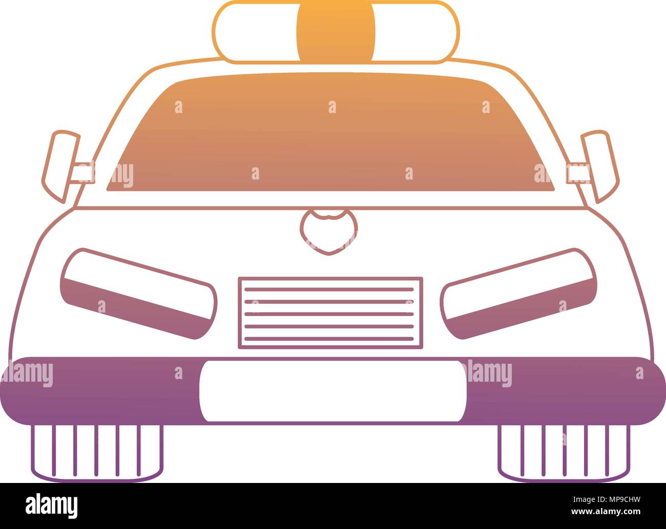 police car icon over white background, vector illustration Stock Vector ...