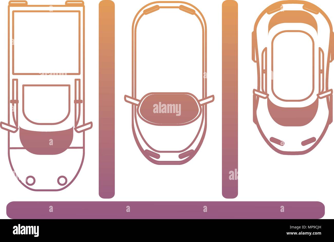 parking lot icon over white background, top view design, vector ...