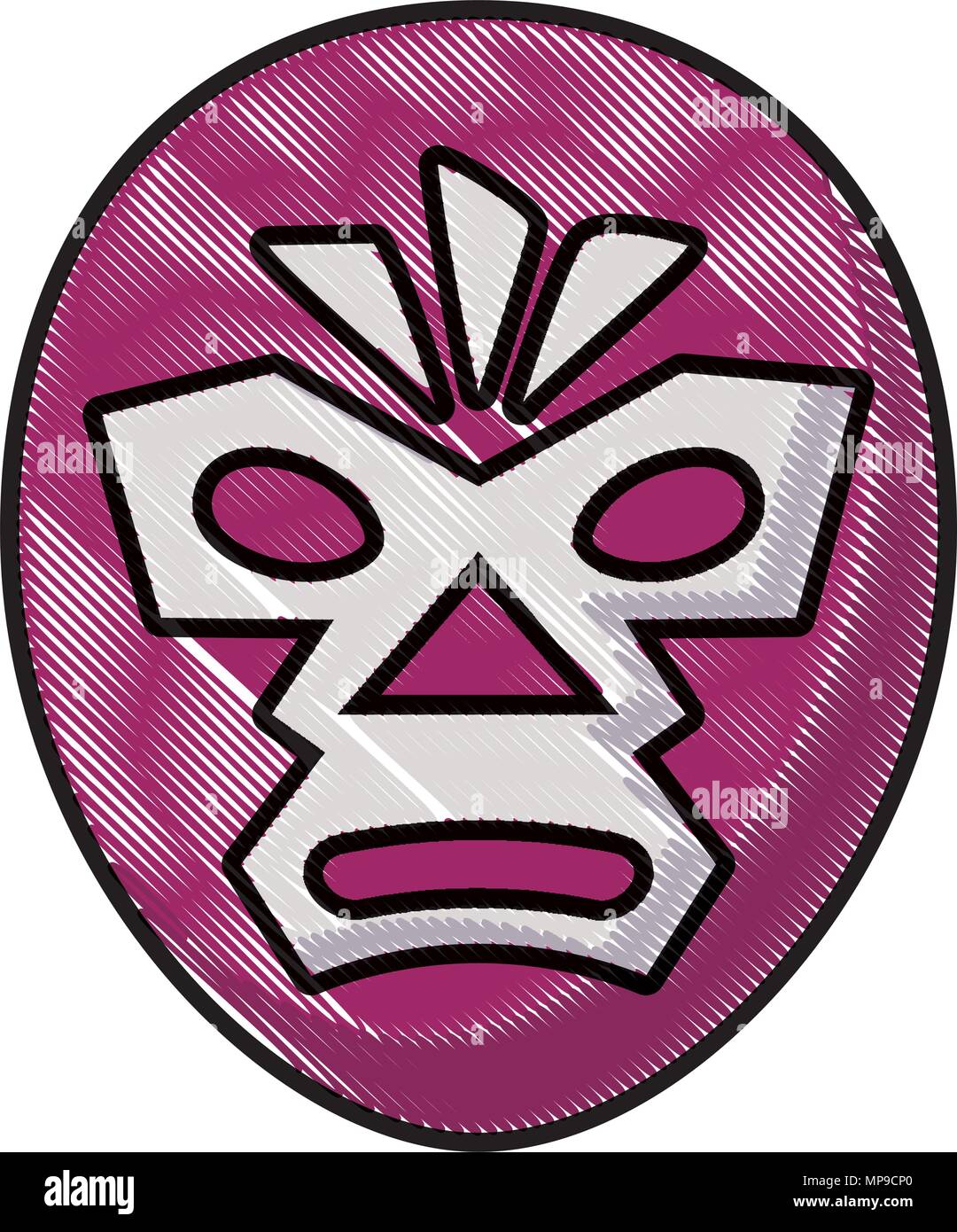 wrestler mask icon over white background, vector illustration Stock ...
