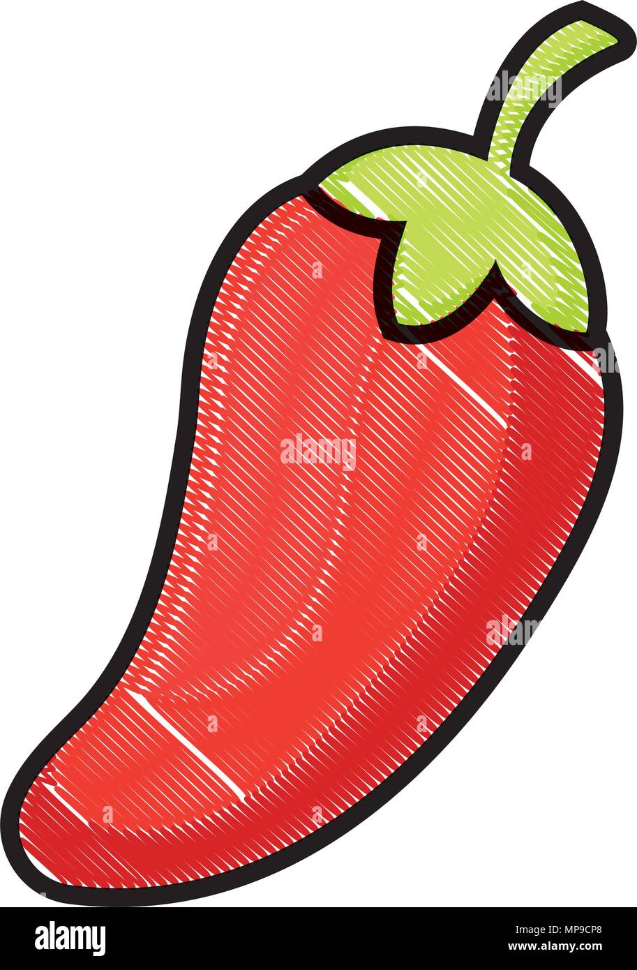 red pepper icon over white background, vector illustration Stock Vector ...