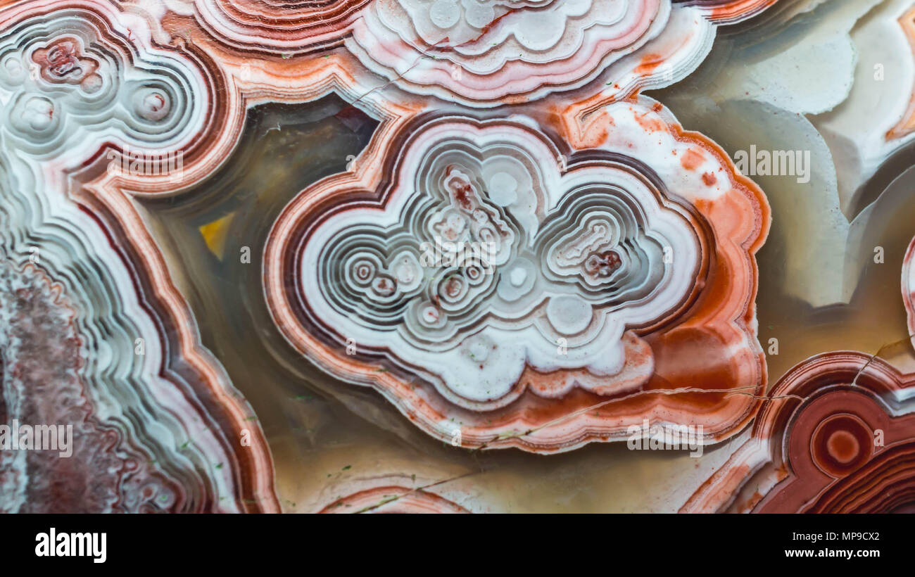 abstract pattern of agate stone. closeup detail of gemstone pattern ...