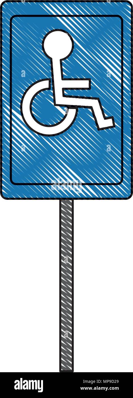 Disable Parking Zone Sign over white background, colorful design ...