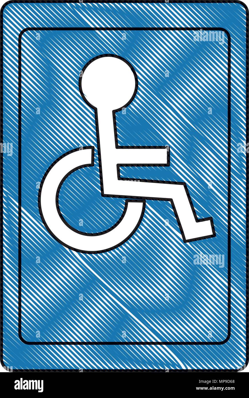 Disable Parking Zone Sign over white background, colorful design ...