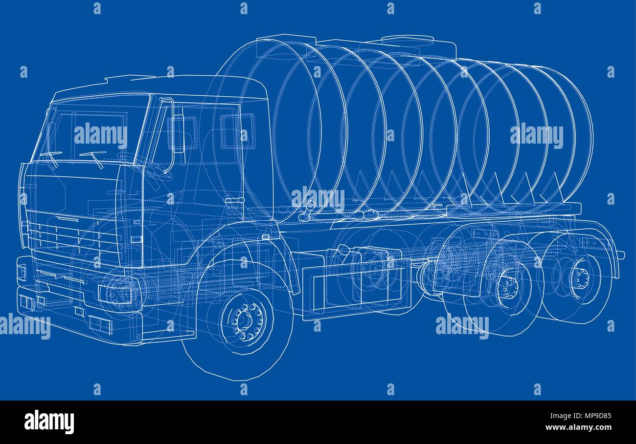 Fuel tanker truck highway Stock Vector Images - Alamy
