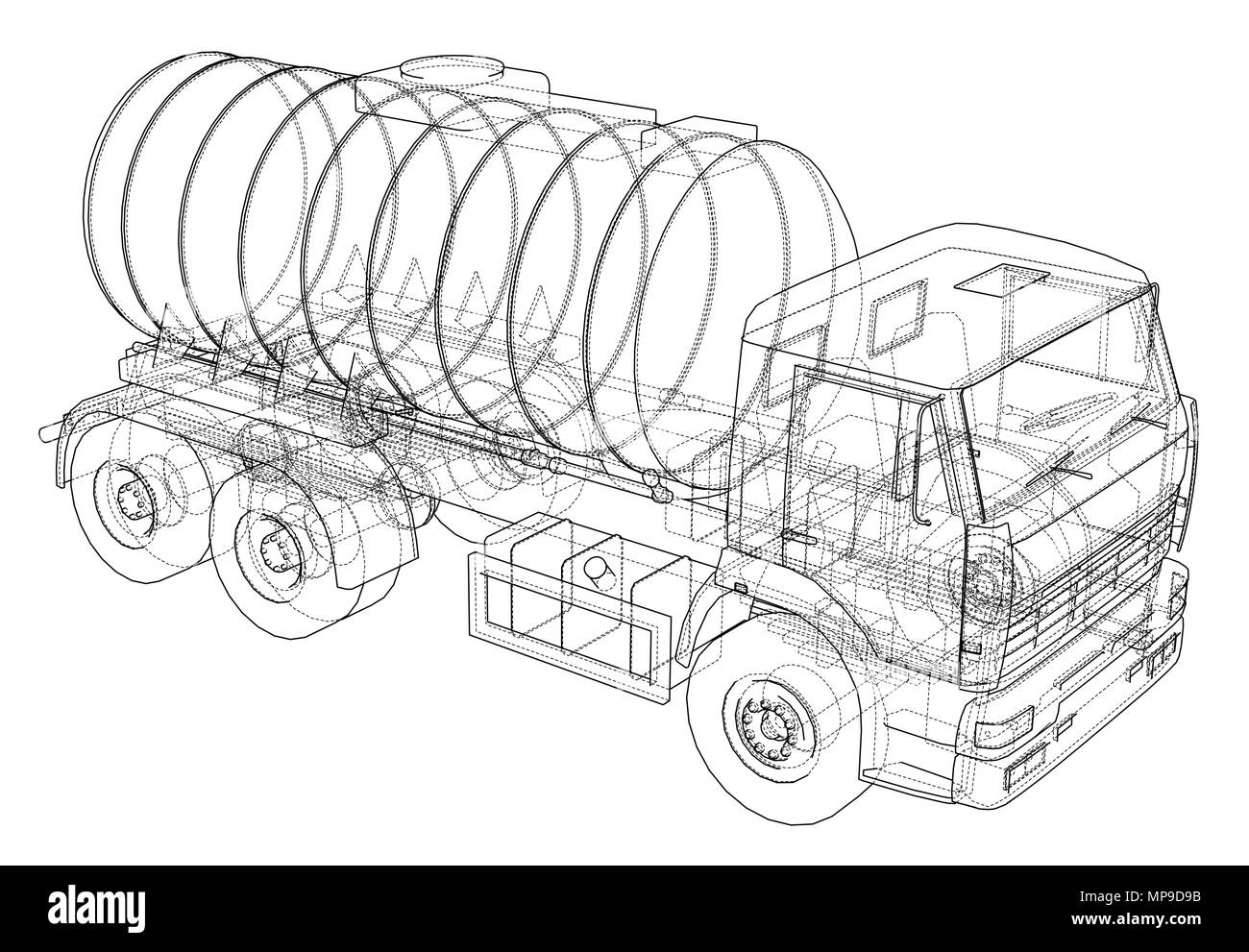 Truck with tank concept. Vector Stock Vector Image & Art - Alamy