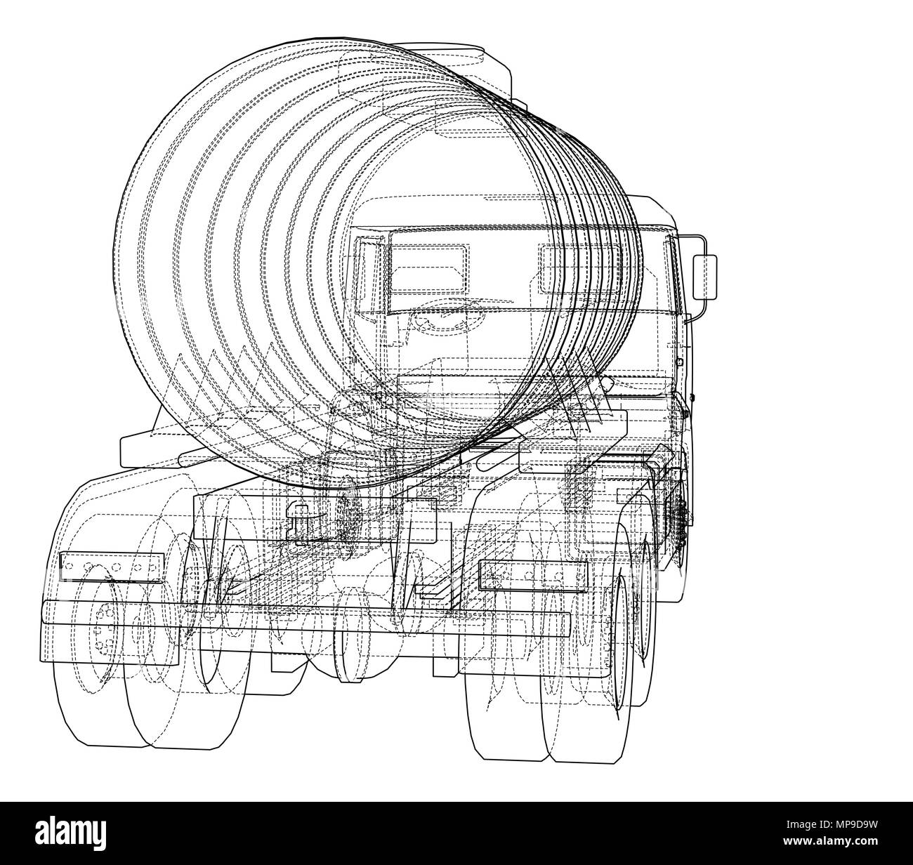 Fuel tanker truck highway Stock Vector Images - Alamy