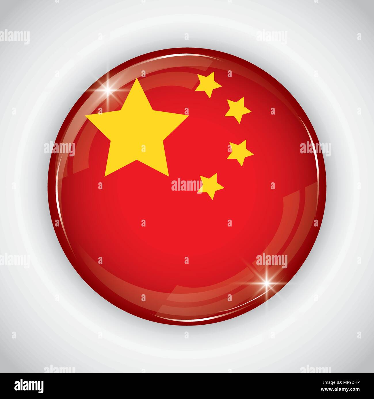 button with china flag over background, colorful design. vector ...