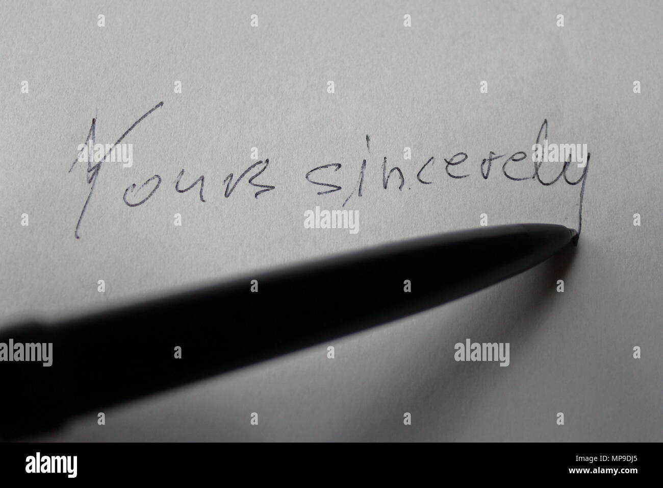 Sincerely hi-res stock photography and images - Alamy