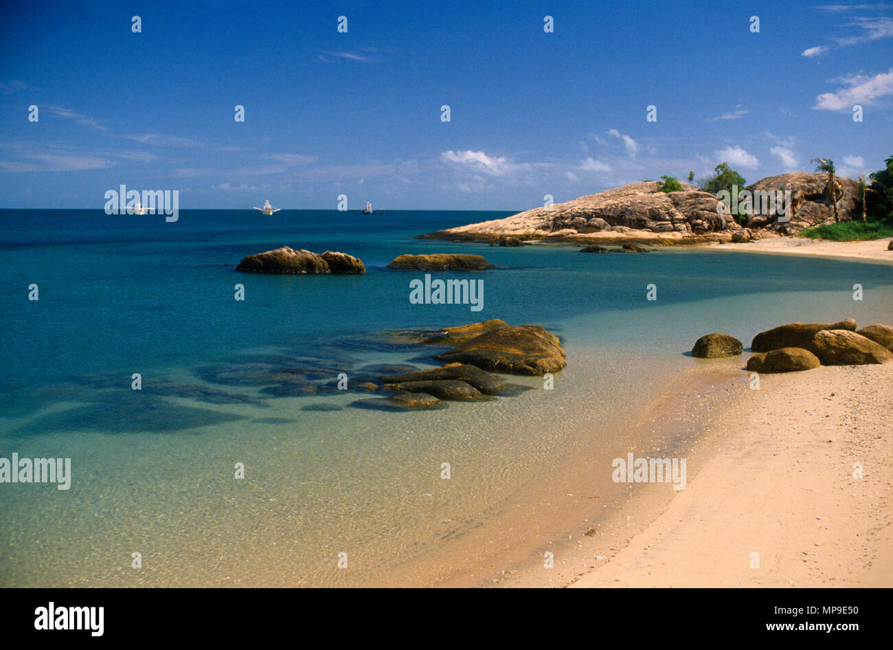 Australia, Queensland, Great Barrier Reef, Plage du Bowen, Sandy beach ...