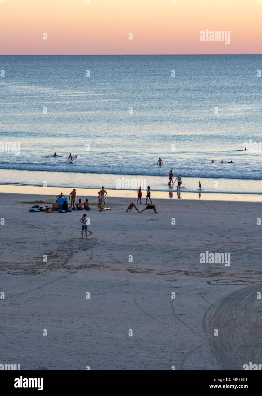 Beach sand surf sea ocean waves people sun swim hi-res stock ...