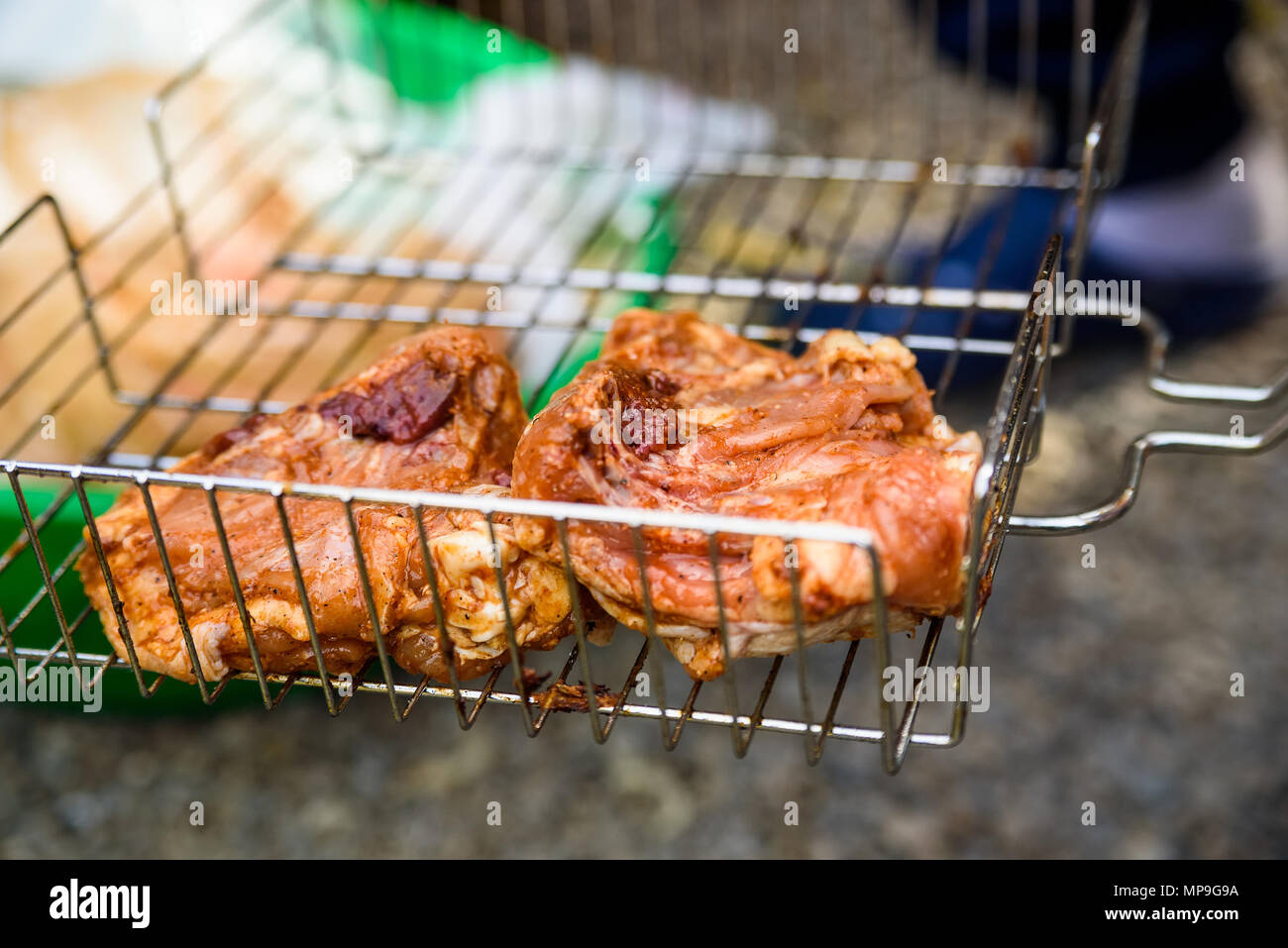 Close-up barbeque grill Stock Photo - Alamy