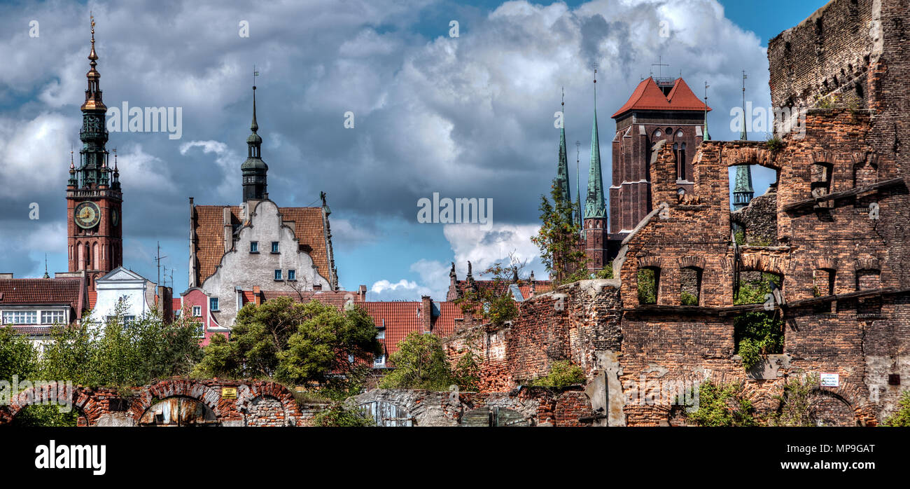 Gdańsk - Gdansk - Danzig. St. Mary's Church. Marienkirche Stock Photo ...
