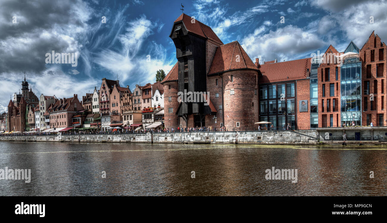 Gdańsk - Gdansk - Danzig. Krantor. Motława River Stock Photo - Alamy