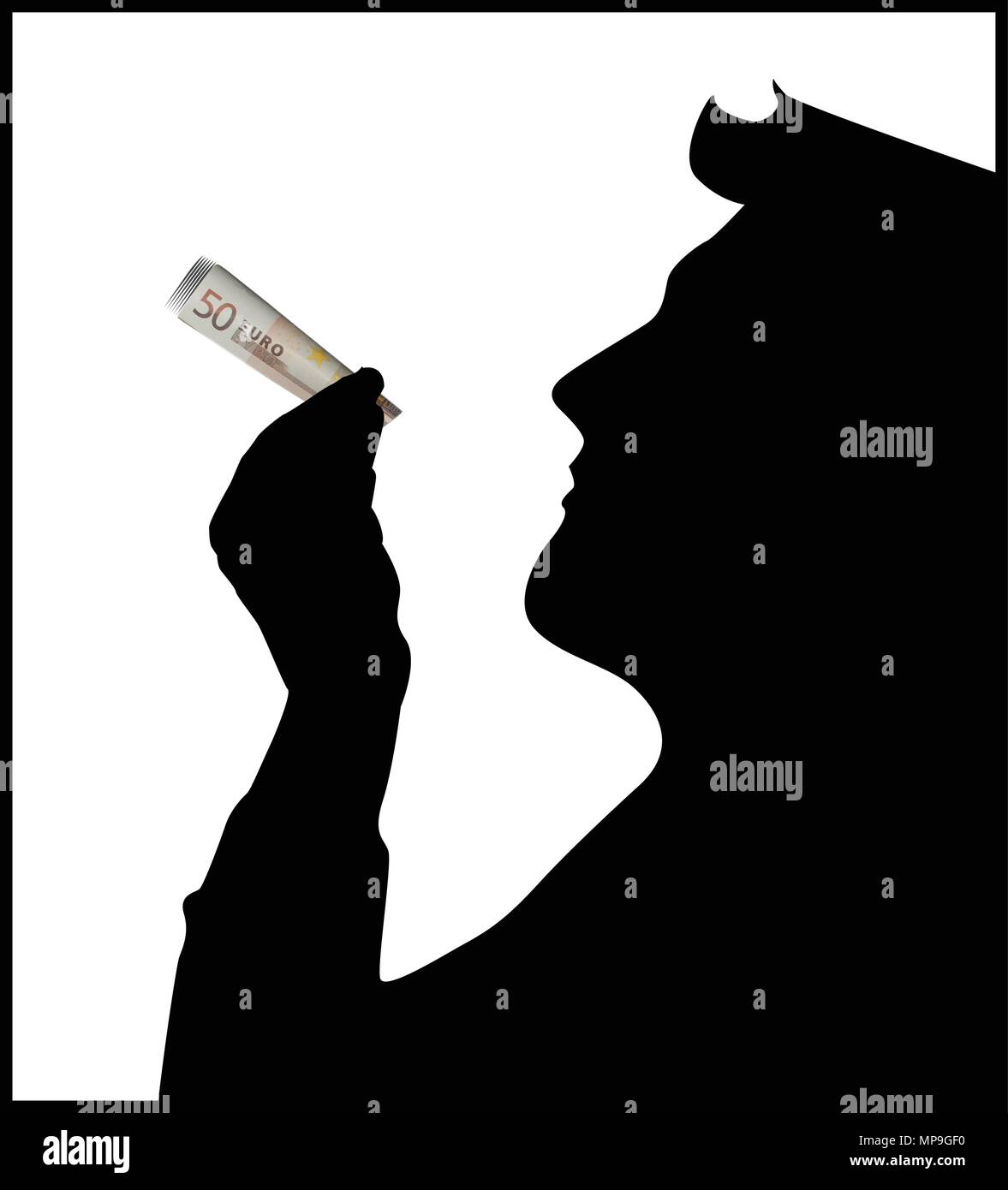 Silhouette euro symbol from hi-res stock photography and images - Alamy