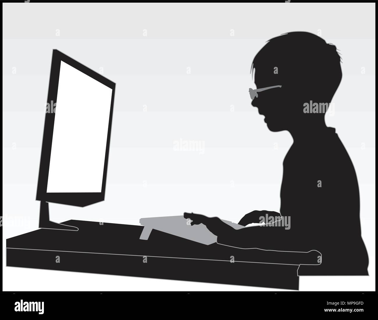 Desktop Computer Silhouette