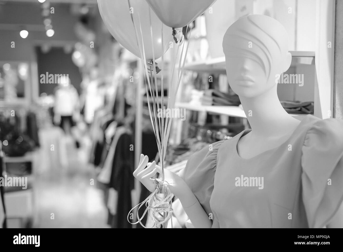 Trendy clothing store Black and White Stock Photos & Images - Alamy