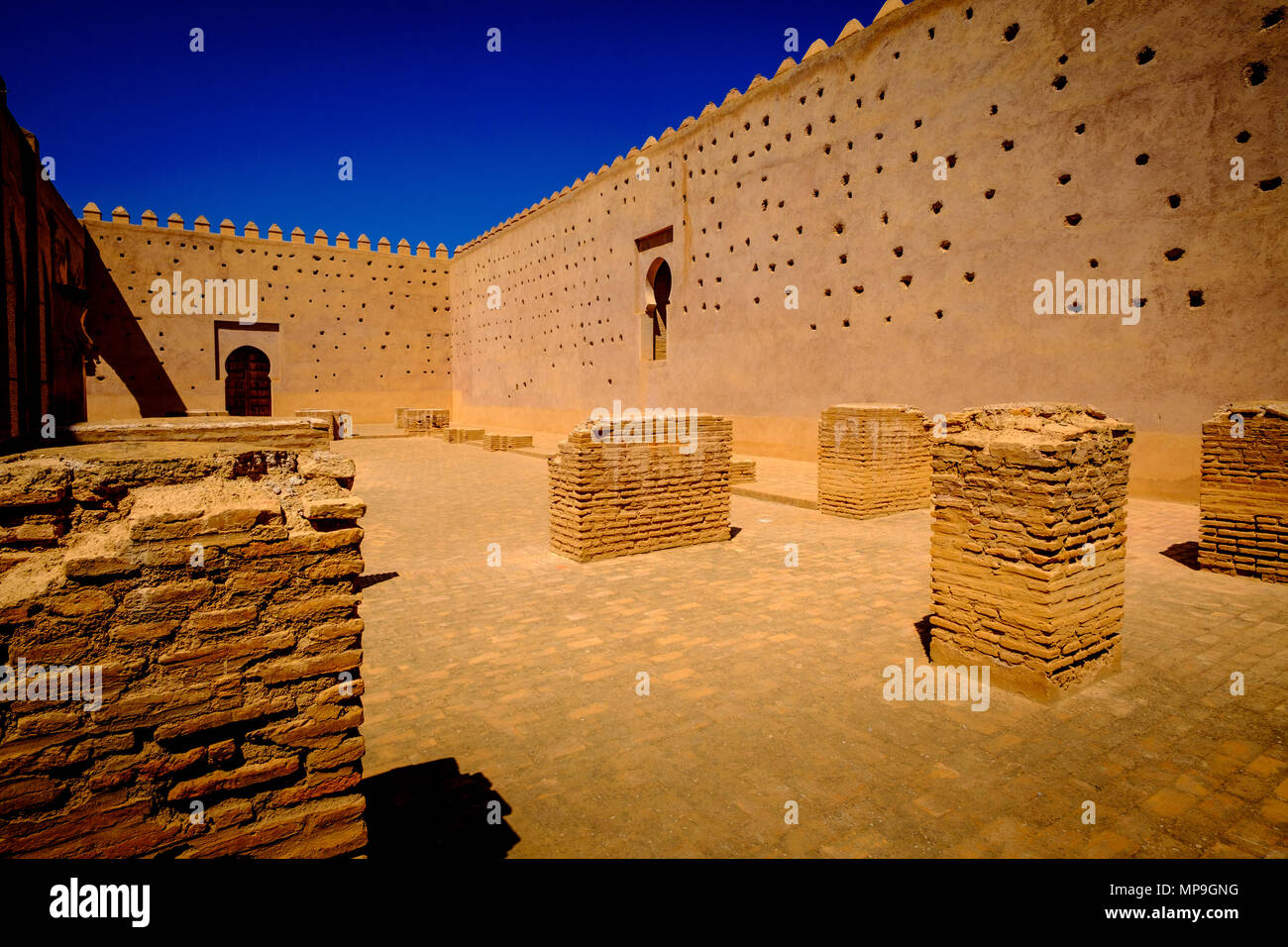 Inside the Tinmel Mosque. The Tinmel Mosque is a mosque located in the ...