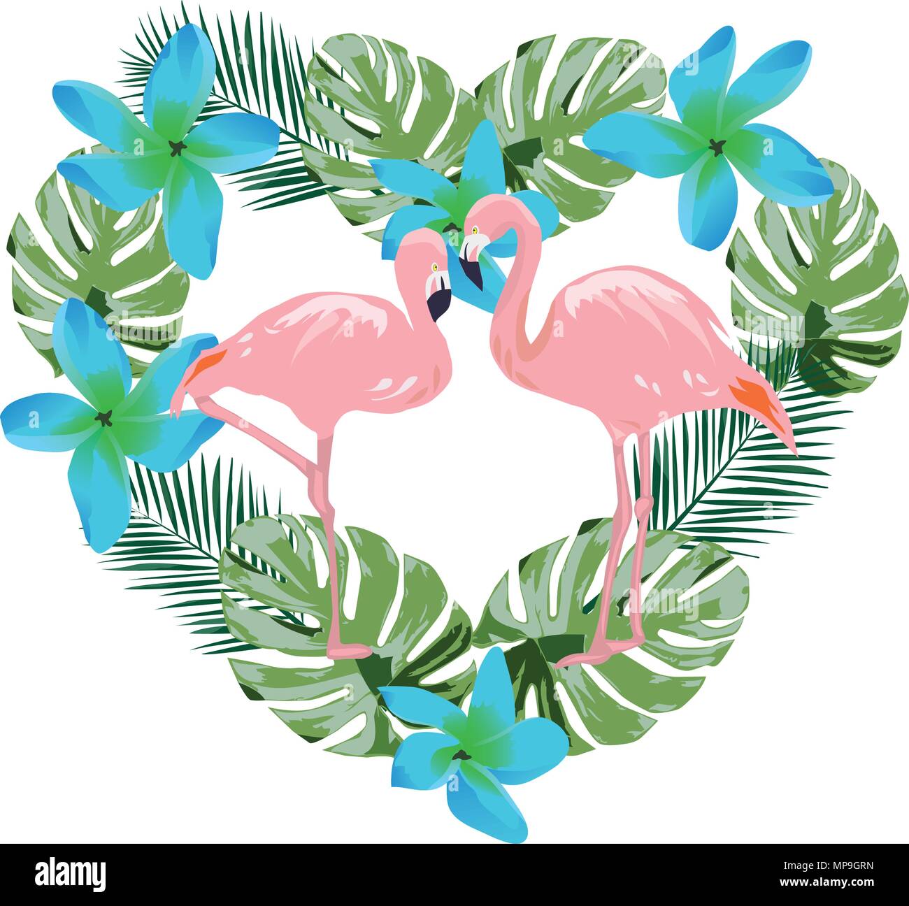 Blue Tropical Flower Clip Art