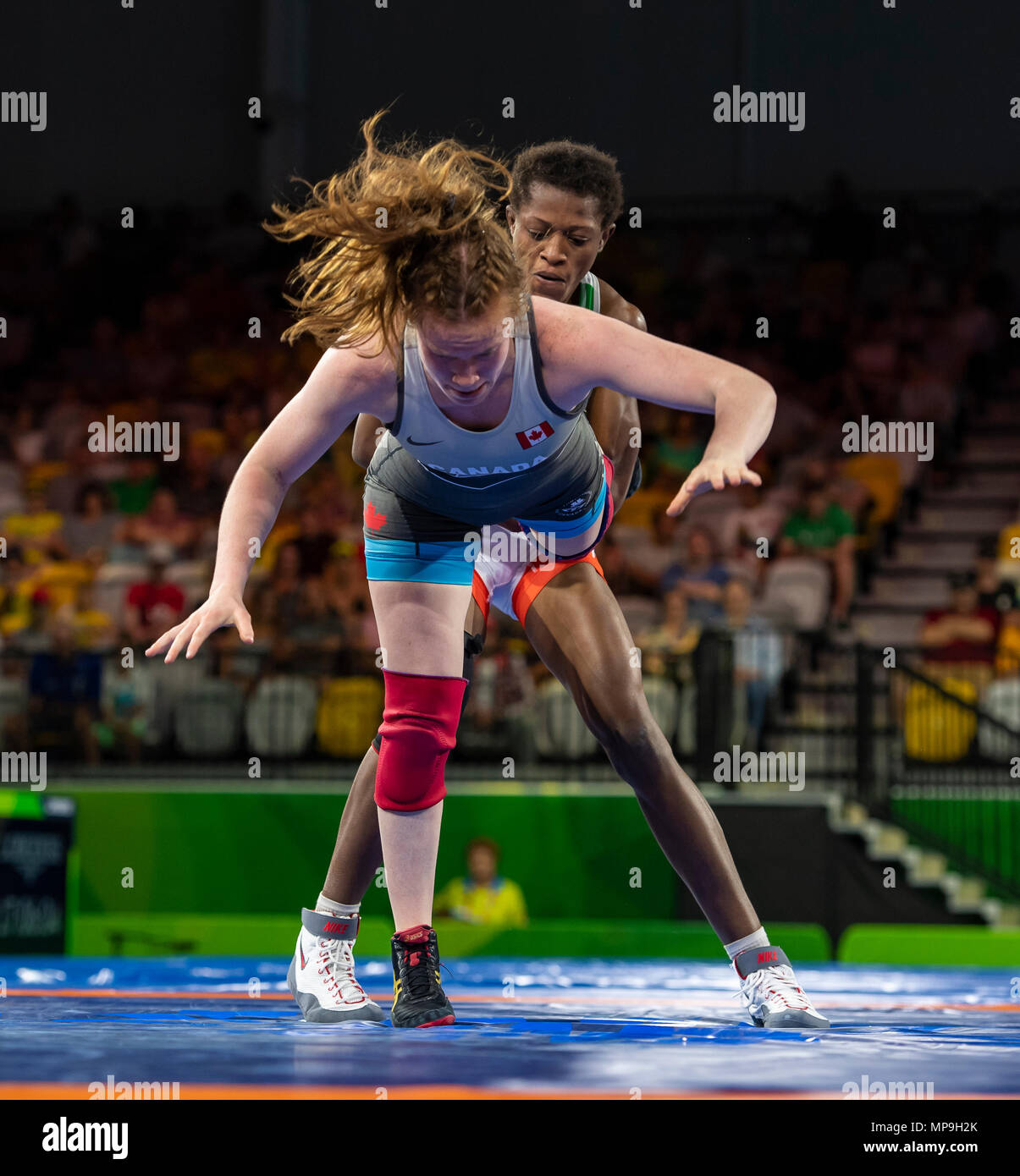 GOLD COAST, AUSTRALIA - APRIL 13: Emily Schaefer of Canada v Odunayo ...