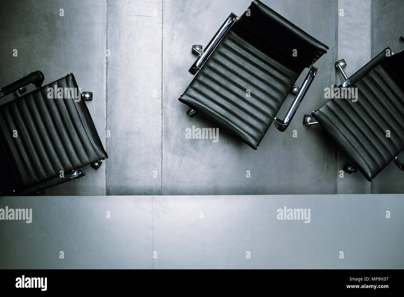 image of Meeting Table From Top View In Modern Office Stock Photo - Alamy