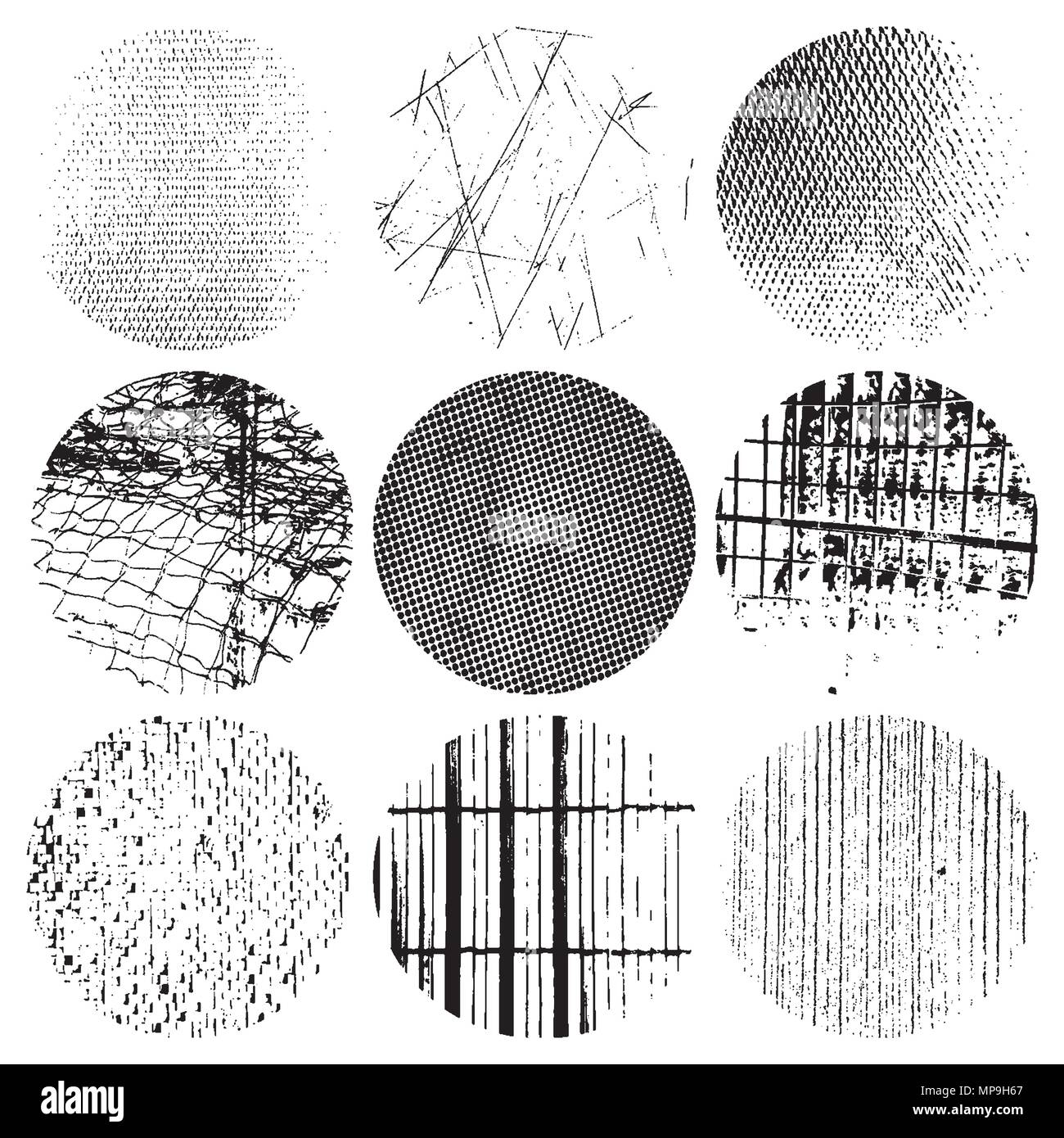 Circular Textures Set Stock Vector Image & Art - Alamy