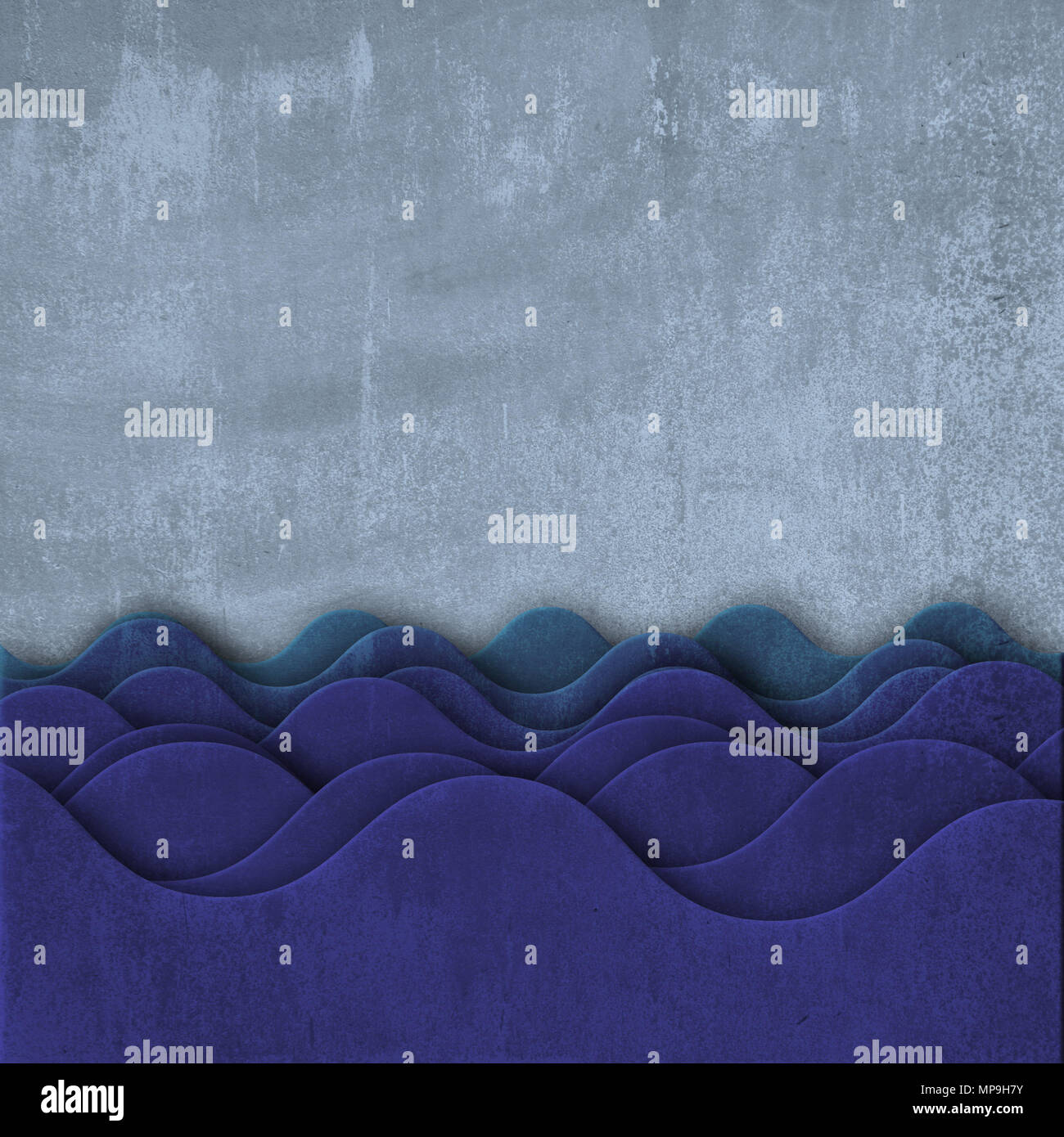 Cement wall with water wave design texture Stock Photo - Alamy
