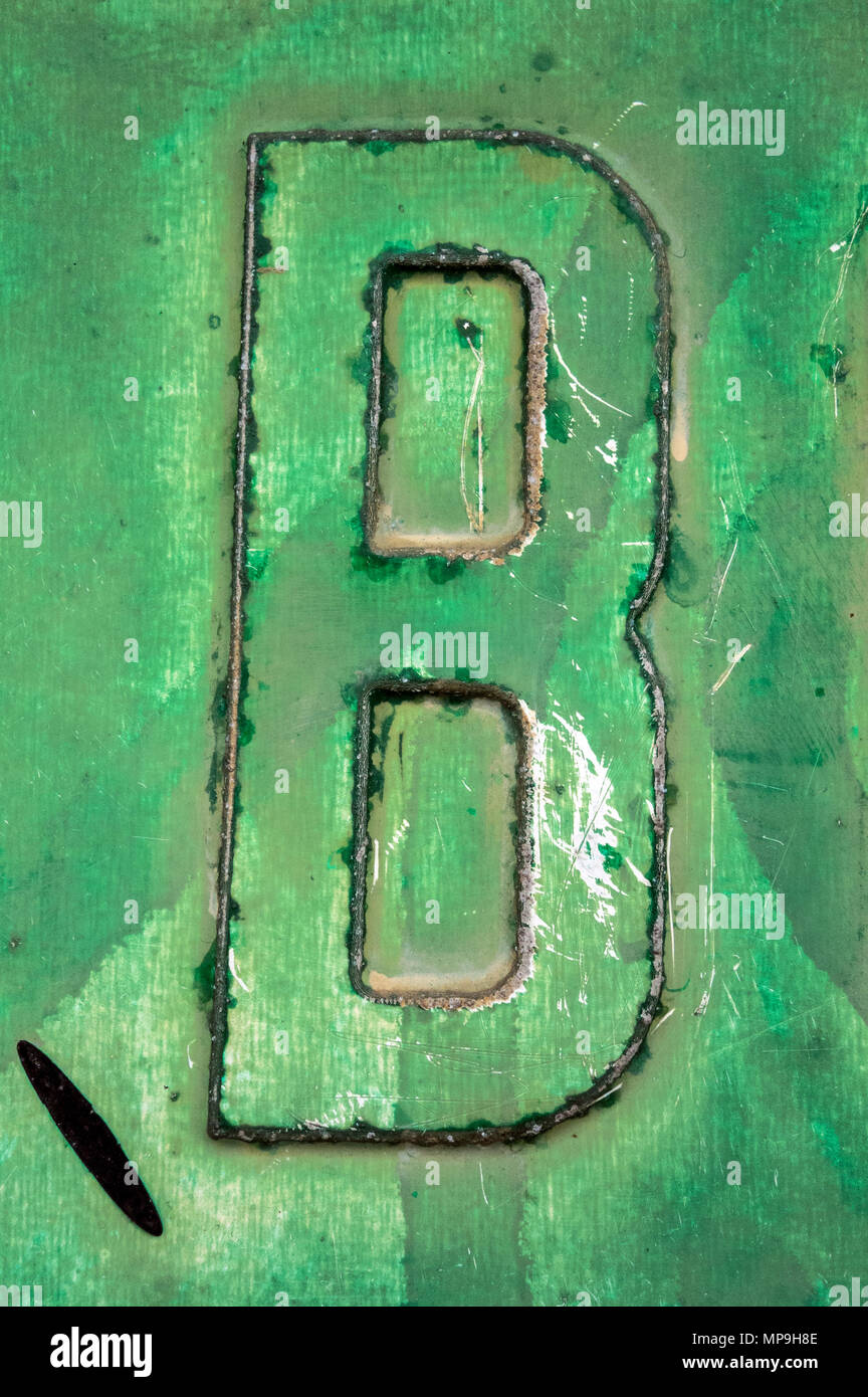 Written Wording in Distressed State Typography Found Letter B Stock ...