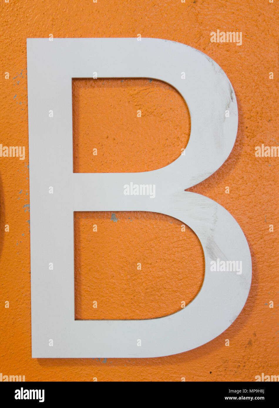 Written Wording in Distressed State Typography Found Letter B Stock ...