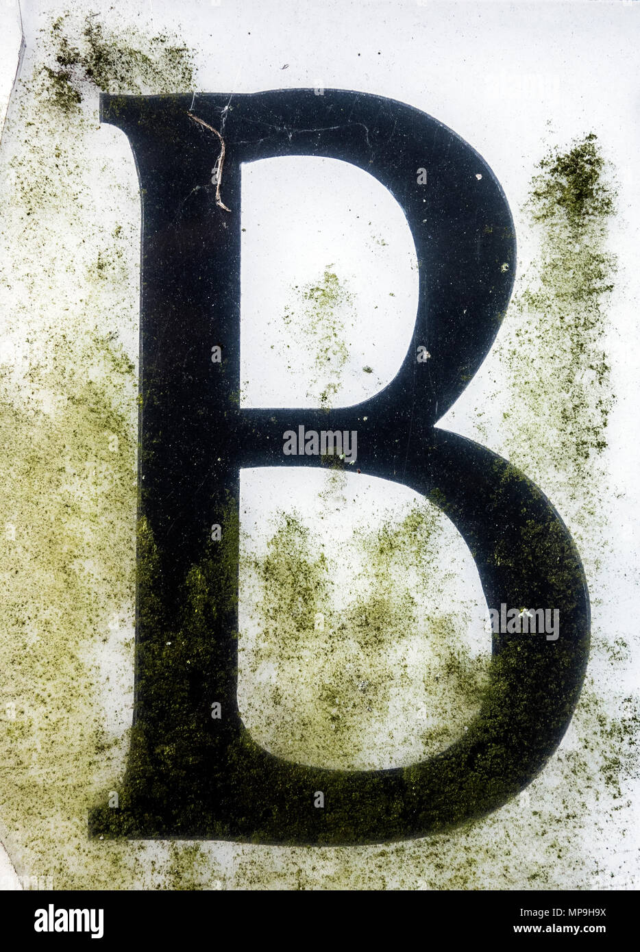 Written Wording in Distressed State Typography Found Letter B Stock ...