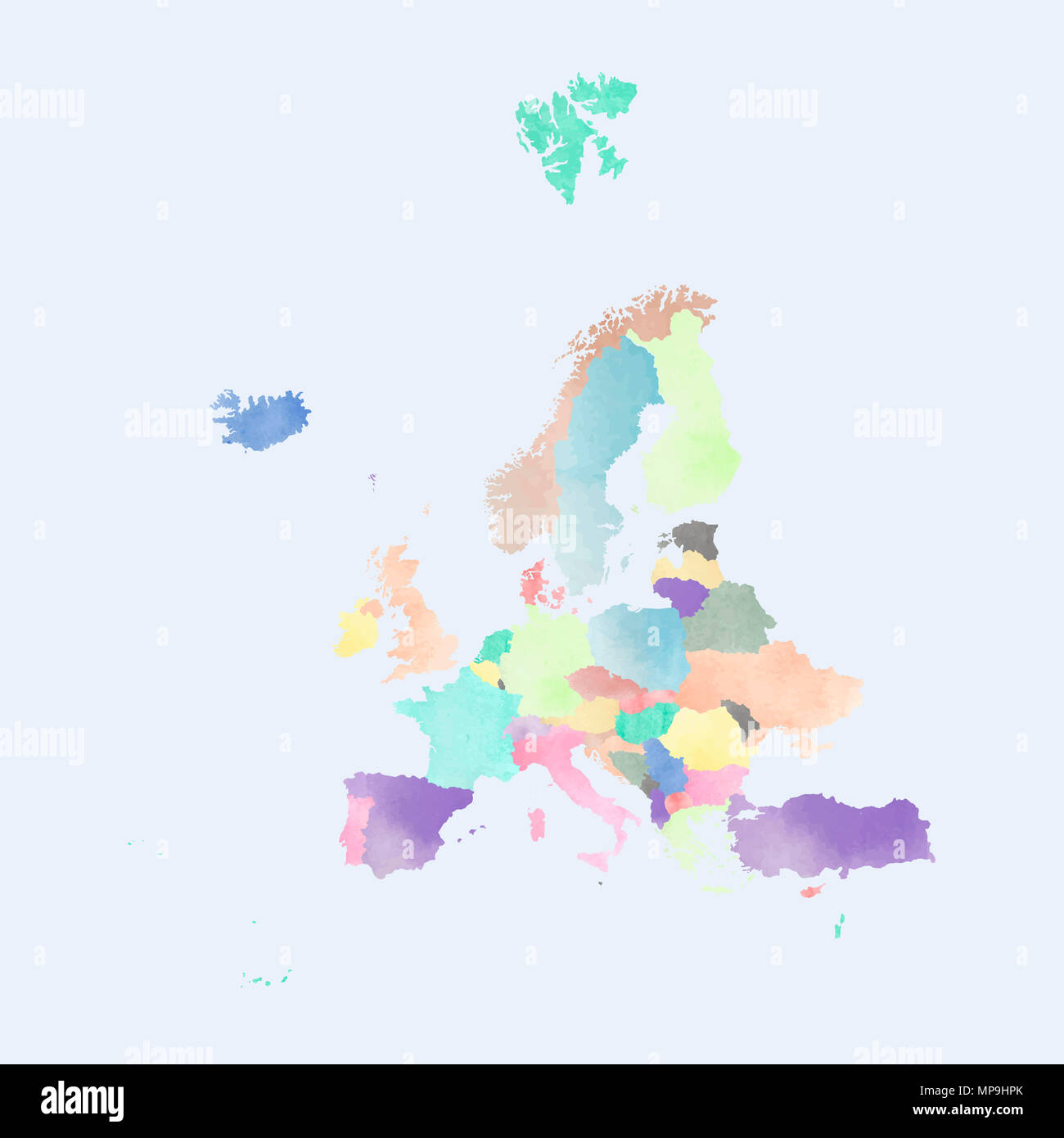 Modern europe map hi-res stock photography and images - Alamy