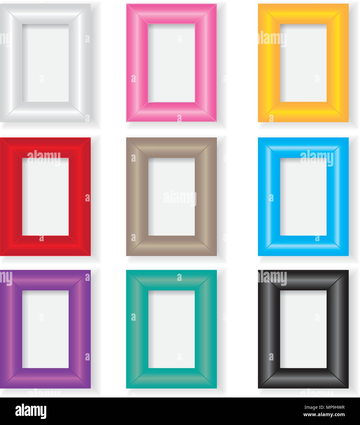 blank picture frame template set isolated Stock Vector Image & Art - Alamy