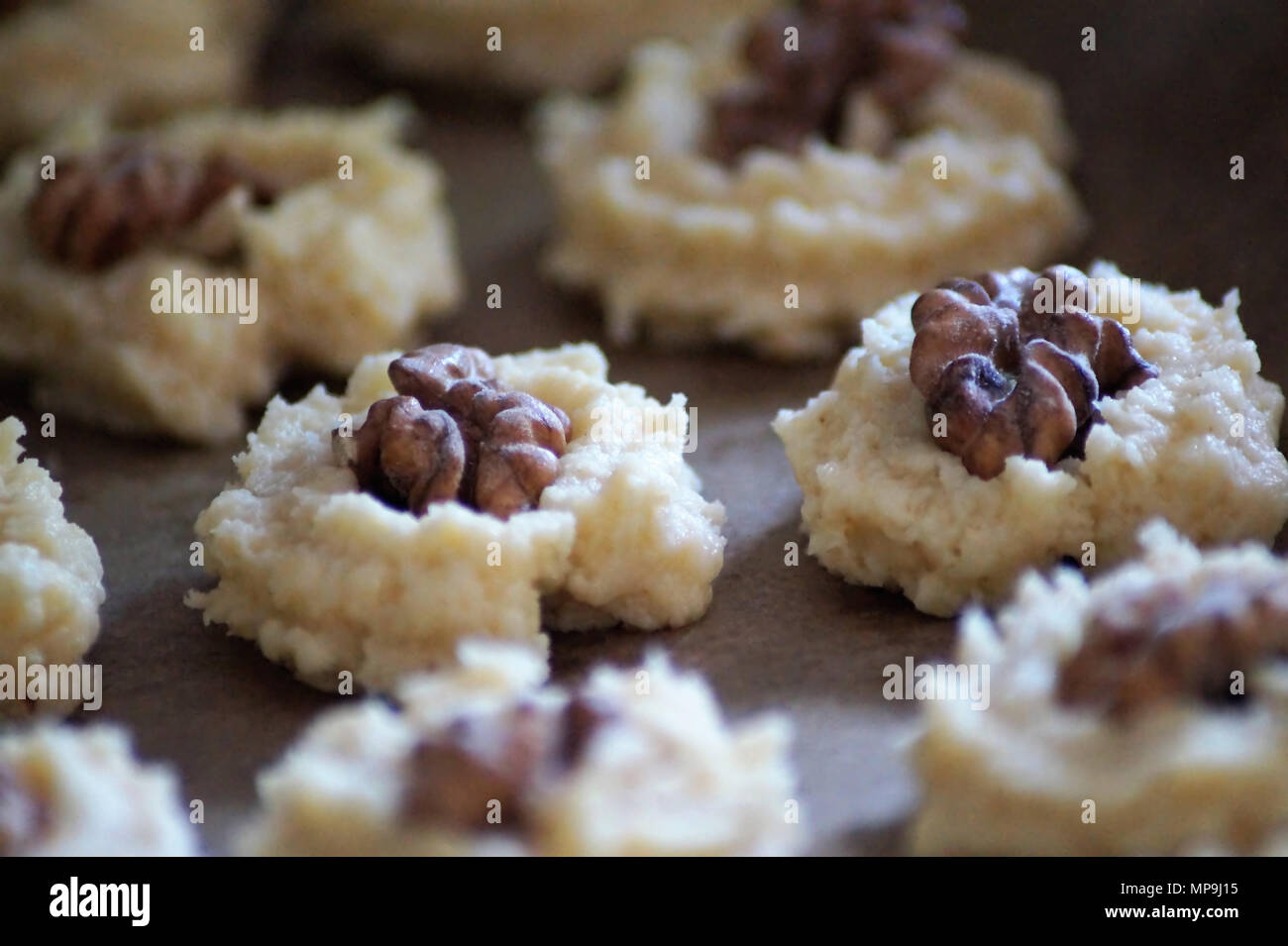 Self-made walnut biscuits Stock Photo - Alamy