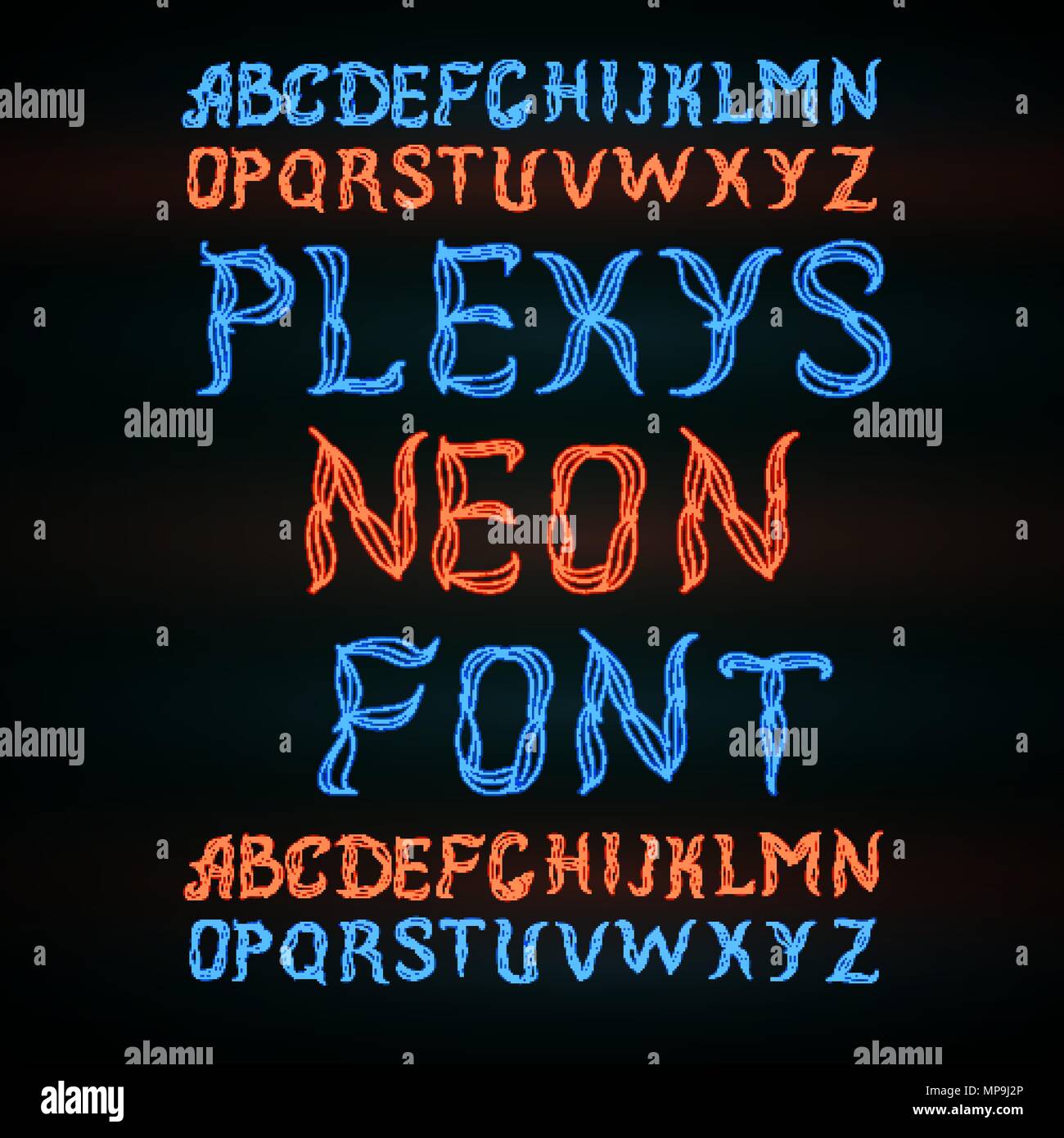 Abstract red plexus neon font Stock Vector Image & Art - Alamy