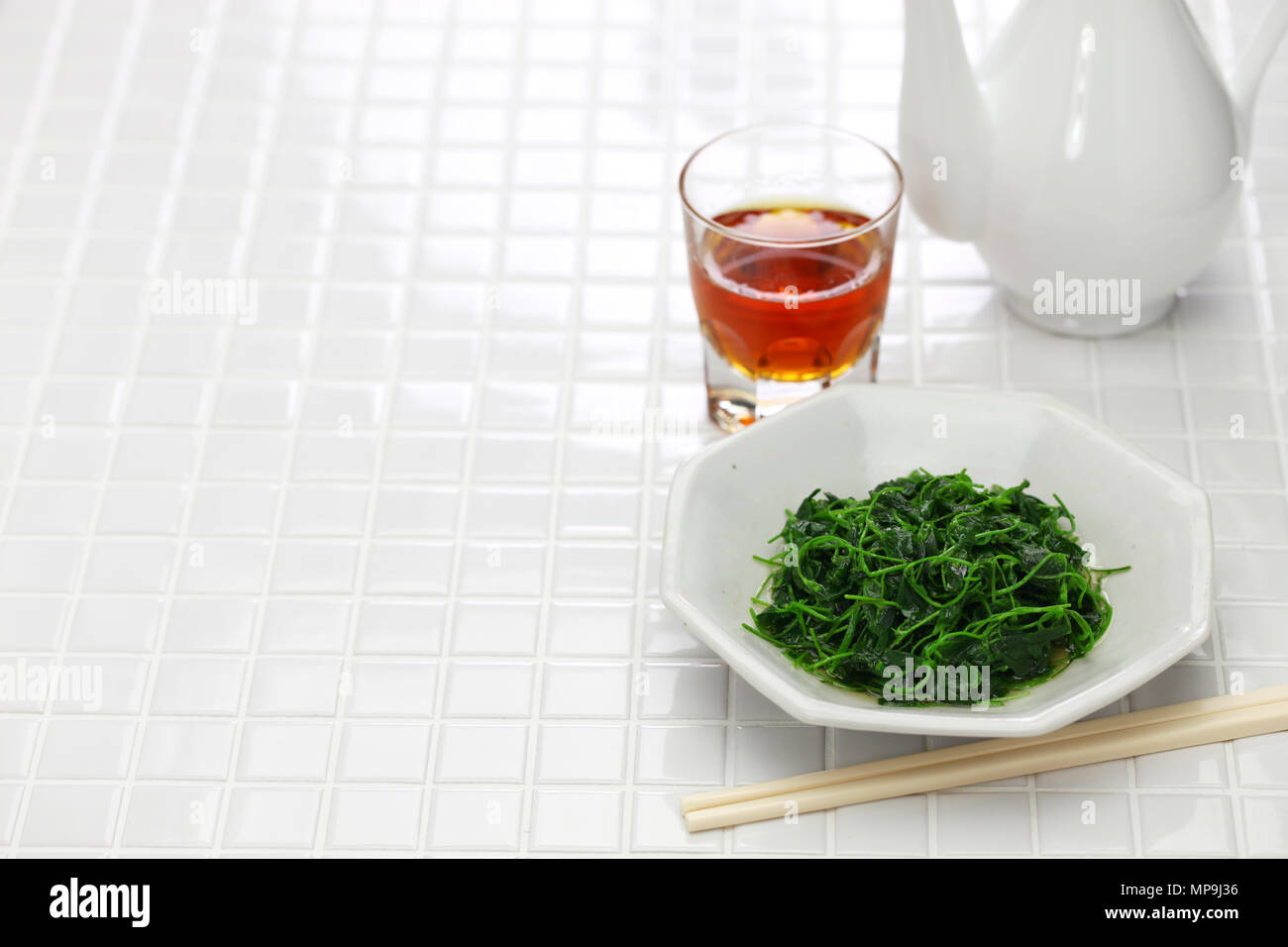 chinese white wine stir fried with toothed bur clover, shanghai cuisine ...