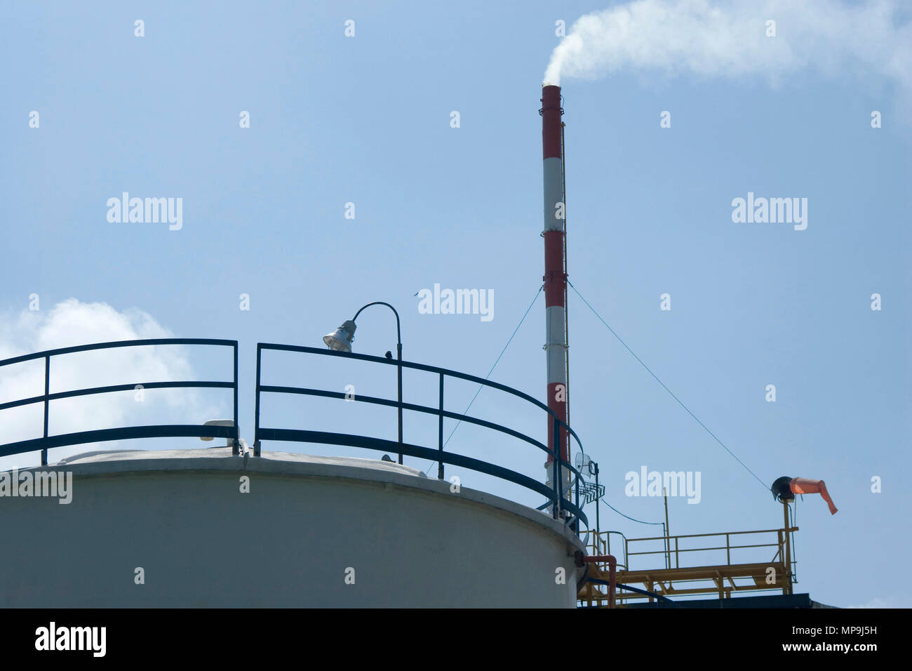 Steam Rises From A Smokestack On a Factory Stock Photo - Alamy