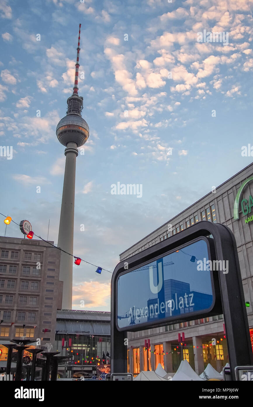 Alexanderplatz tower hi-res stock photography and images - Alamy