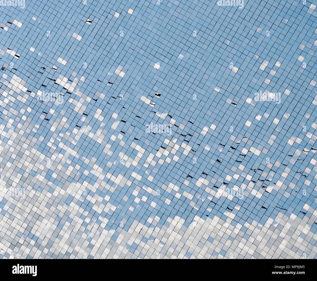 sunlight reflection on silver glass wall Stock Photo - Alamy