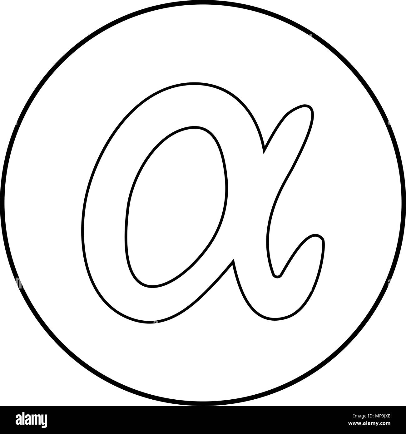 Alpha symbol Black and White Stock Photos & Images - Alamy