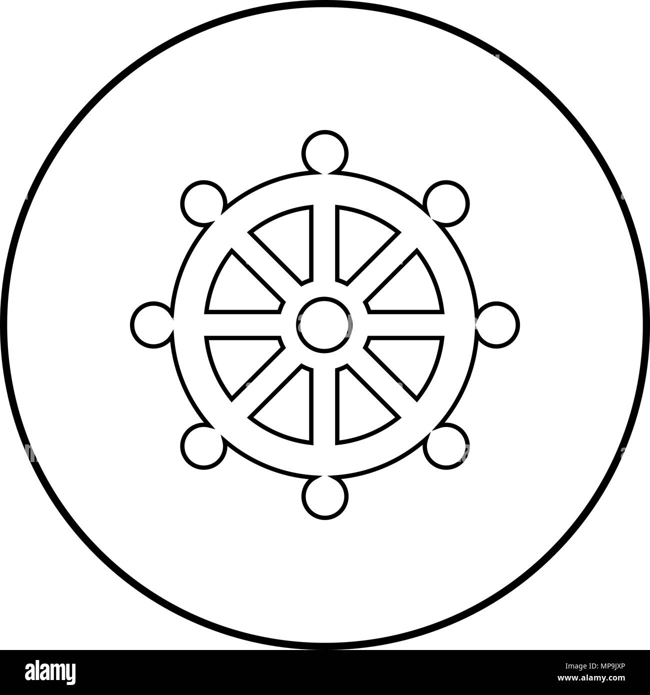 Religious wheel Stock Vector Images - Alamy