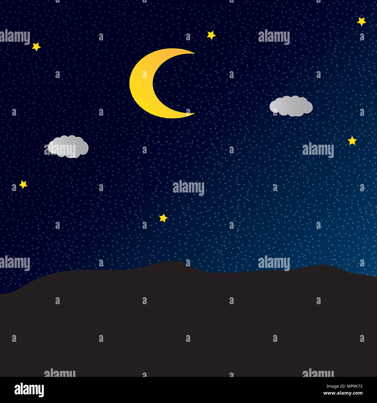 Stars moon hanging Stock Vector Images - Alamy